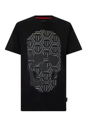 Philipp Plein Skull Monogram-print T-shirt - Black