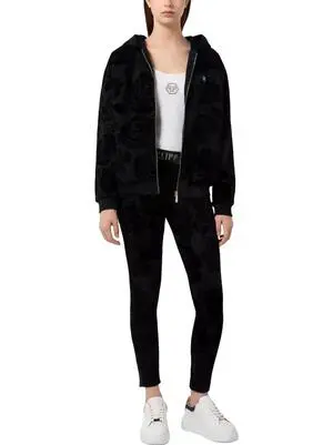 Philipp Plein Flock Flower Monogram Leggings - Black
