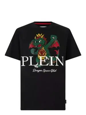 Philipp Plein Round Neck T-shirt Plein Dragon Stones - Black