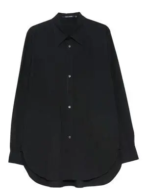 Sofie D'hoore Curved-hem Long-sleeve Shirt - Blue