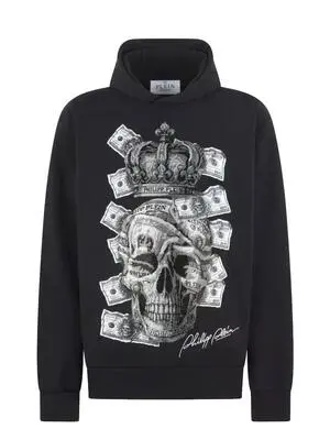 Philipp Plein Rhinestone-embellished Hoodie - Black