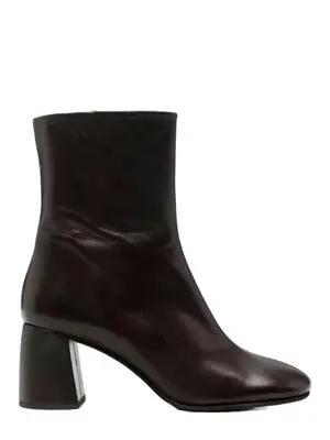POEVE Leather Ankle Boots - Brown