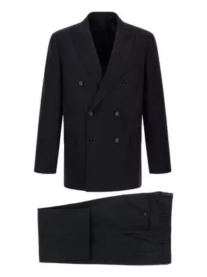 Brioni Lipari Double-breasted Suit - Blue