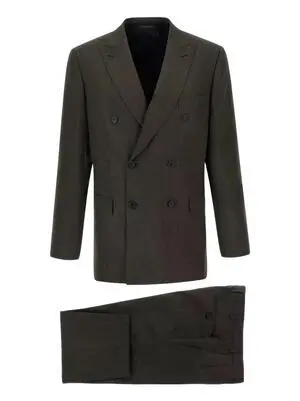 Brioni Lipari Herringbone Wool Suit - Brown