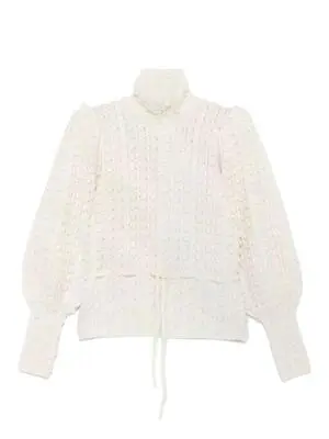 Zimmermann Valiant Wool Bauble Sweater - White