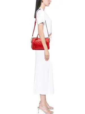 LOUIS VUITTON Monogram Empreinte Speedy Bandoulière 25 Satchel - Red
