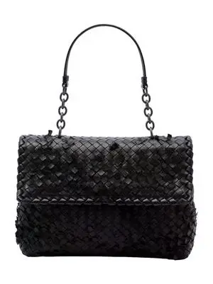 Bottega Veneta Nappa Intrecciato Tobu Olimpia Shoulder Bag - Brown