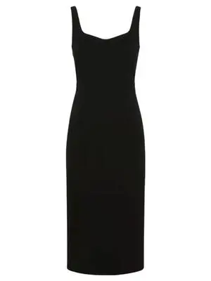 Max Mara Sweetheart-neck Midi Dress - Black
