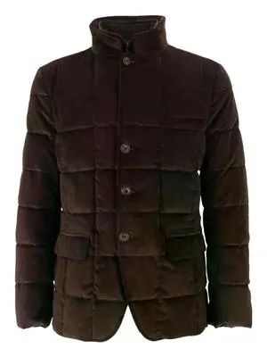 FAY Quilted Corduroy Jacket - Brown
