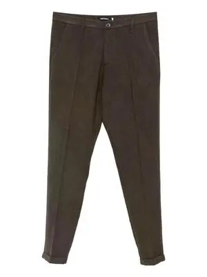 Imperial Herringbone-pattern Tailored Trousers - Brown