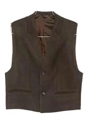 IMPERIAL IMPERIAL Herringbone Pattern Waistcoat