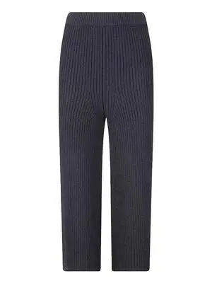 ELY ELY Bea Ribbed-knit Trousers - Black