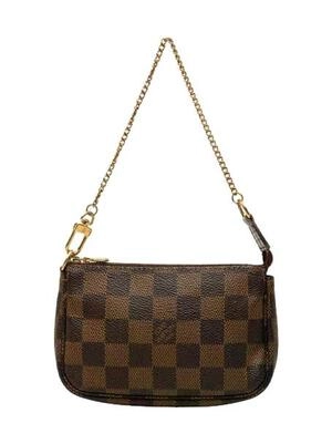 LOUIS VUITTON Damier Ebene Mini Pochette Accessoires Handbag - Brown