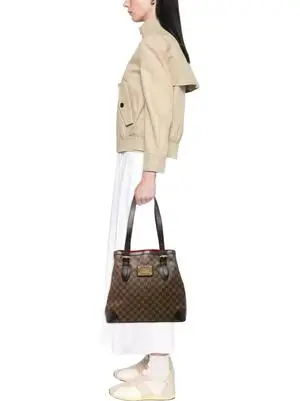 LOUIS VUITTON 2007 Damier Ebene Hampstead Gm Tote Bag - Brown