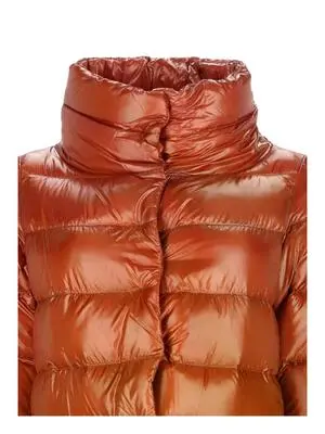 Herno Quilted Funnel-neck Puffer Jacket - Orange