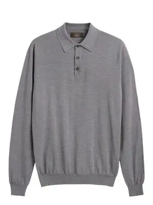 SLOWEAR Long-sleeve Polo Shirt - Grey
