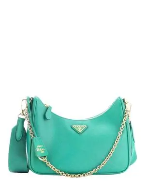 Prada Re-edition 2005 Saffiano Leather Small Crossbody Bag - Green