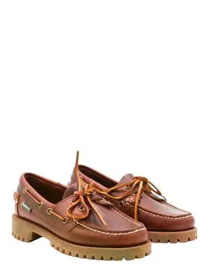 SEBAGO Leather Lug-sole Boat Shoes - Brown