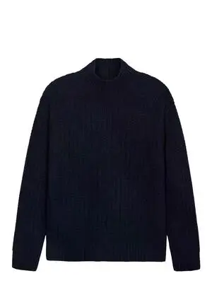 Closed Roll-neck Wool Sweater - Blue