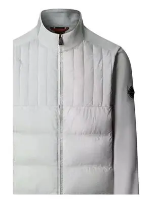 HACKETT LONDON Quilted Panelled Zip-up Sweater - Grey