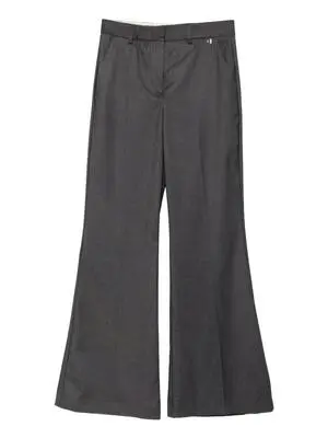 Dixie Pressed-crease Wide-leg Trousers - Grey