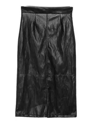 Dixie High-waisted Panelled Midi Skirt - Black