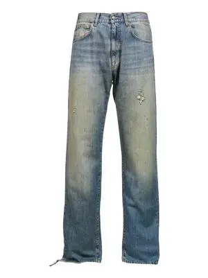 424 Distressed Straight-leg Jeans - Blue