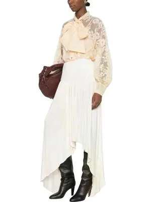 Zimmermann ZIMMERMANN Pussy-Bow Lace Blouse Neutrals