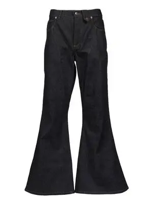 EGONLAB Flared Leg Denim Trousers - Blue