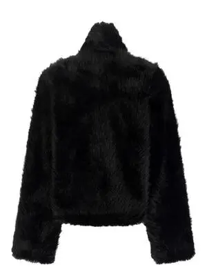 B&B COUTURE Jackie First Faux-fur Jacket - Black