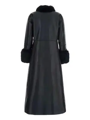 URBANCODE Faux-fur Trim Coat - Black