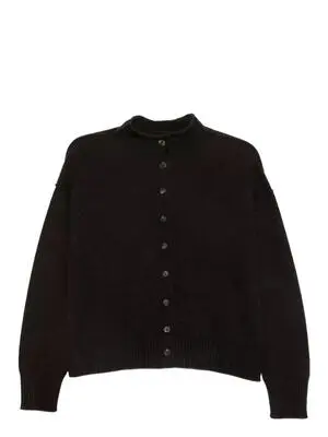 VANISE Button-up Knitted Cardigan - Brown