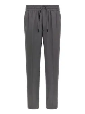 Brioni Brioni Asolo Drawstring-Waist Trousers Grey
