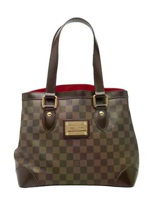 LOUIS VUITTON Louis Vuitton Damier Ebene Hampstead PM Tote Bag Brown