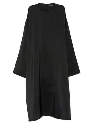 Sofie D'hoore Long-sleeve Satin Shift Mini Dress - Black