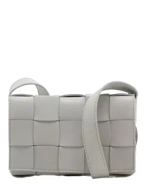 Bottega Veneta Small Nappa Intrecciato Cassette Cross Body Bag - Grey