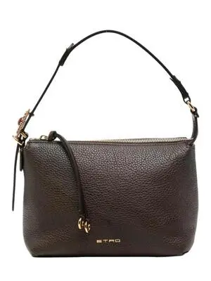 Etro Grainy Leather Shoulder Bag - Brown
