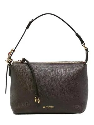 Etro Grainy Leather Shoulder Bag - Brown