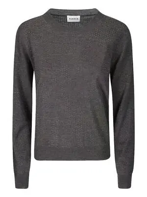P.a.r.o.s.h P.A.R.O.S.H. Rhinestone-Embellished Wool Sweater Brown
