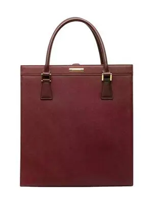 Burberry 20th Century Leather Tote Bag - Red