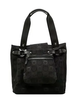 SALVATORE FERRAGAMO Ferragamo Gancini Canvas Tote Bag