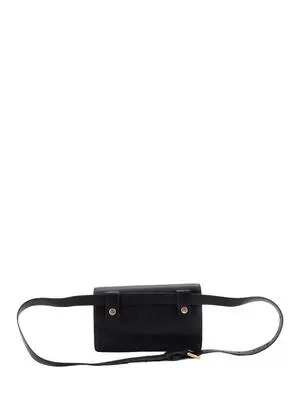 Dior Christian Dior Saddle Rectangular Leather Belt Bag Black