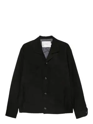 Imperial Button-up Patch-pocket Jacket - Black