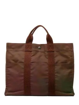 Hermès 20th Century Canvas Herline Mm Tote Bag - Brown