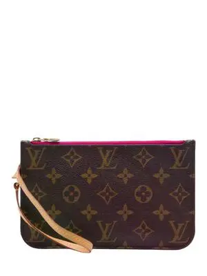 LOUIS VUITTON Monogram Neverfull Pochette Pm Pouch - Brown