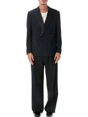 LARDINI Double-breasted Buttoned Blazer - Blue