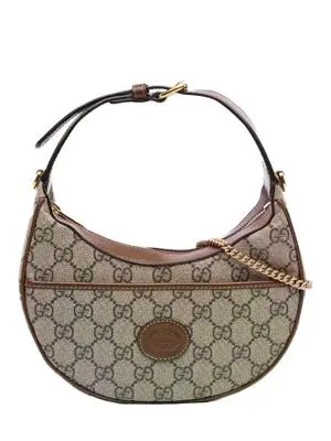 Gucci Mini Gg Supreme Half Moon Bag Satchel - Neutrals