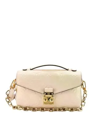 LOUIS VUITTON Pochette Metis Monogram Empreinte Leather East West Crossbody Bag - Neutrals