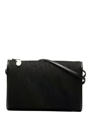 Dior 20th Century Diorissimo Trotter Canvas Crossbody Bag - Black