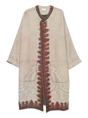 PIERRE-LOUIS MASCIA Paisley-Print Blanket-Stitch Kimono